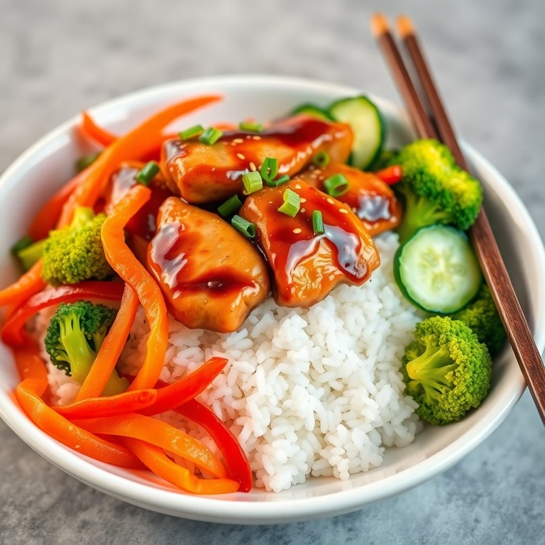 Bowl de Riz au Poulet Teriyaki et Légumes Croquants - Mr. Cook