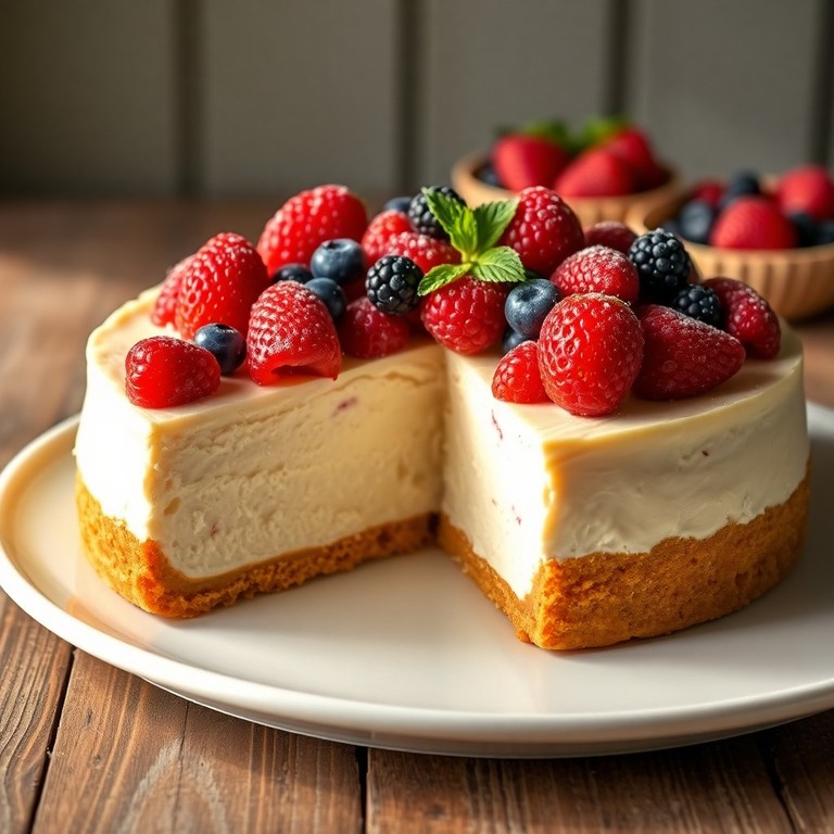 Cheesecake Clásico de Frutos Rojos con Base de Galleta - Mr. Cook