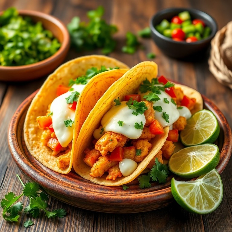 Tacos de Pollo y Queso Blanco a la Mexicana - Mr. Cook