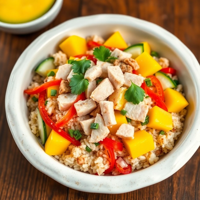 Ensalada de Arroz Integral y Atún con Mango y Pepino - Mr. Cook