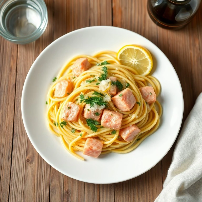 Schnelle Lachs-Spaghetti in Zitronen-Kräuter-Soße - Mr. Cook