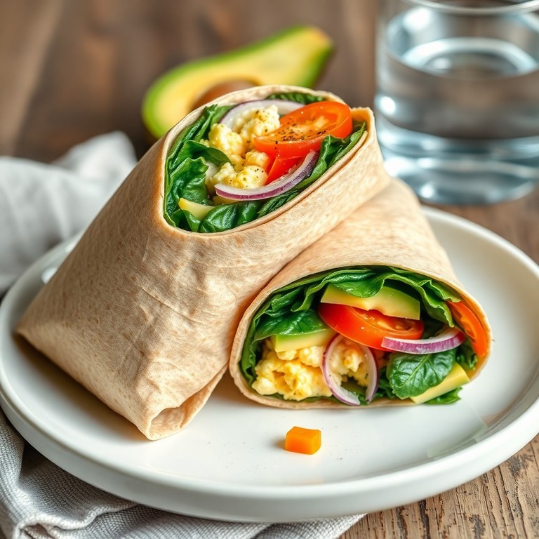 Wrap de Espinacas, Huevo y Aguacate en Pan Integral - Mr. Cook