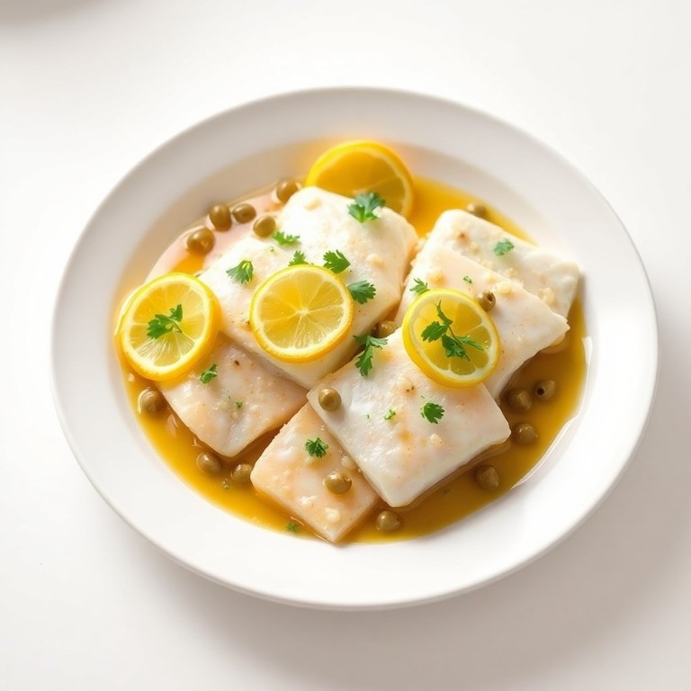 Poached Fish with Lemon and Capers - Mr. Cook