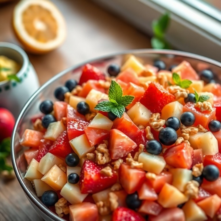 Salade de Fruits Économique aux Pommes, Fraises et Raisins Secs - Mr. Cook