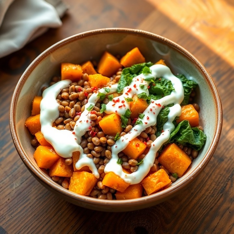 Baked Sweet Potato & Lentil Super Bowl - Mr. Cook