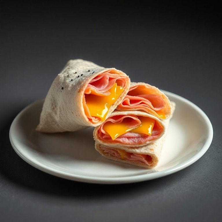 Wrap de jamón y queso al microondas - Mr. Cook