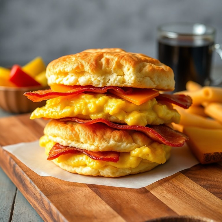 Bacon and Egg Biscuit Sandwiches - Mr. Cook