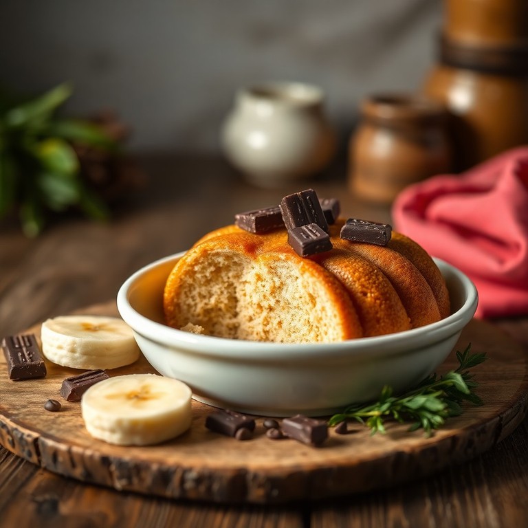 Bolo de Banana com Farinha Integral de Aveia e Chocolate 70% (com Farinha Reduzida) - Mr. Cook