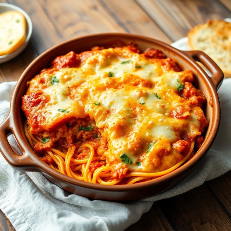 Classic Ground Chicken Spaghetti Bake - Mr. Cook