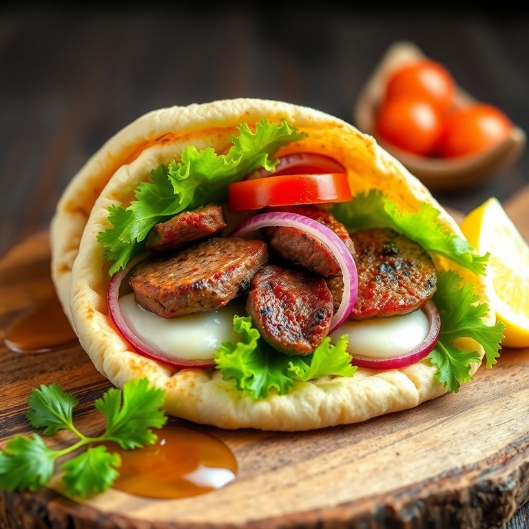 Wrap de Solomillo y Queso en Pan de Pita - Mr. Cook