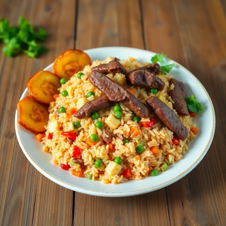 Arroz Frito con Res y Plátanos al Estilo Caribeño - Mr. Cook