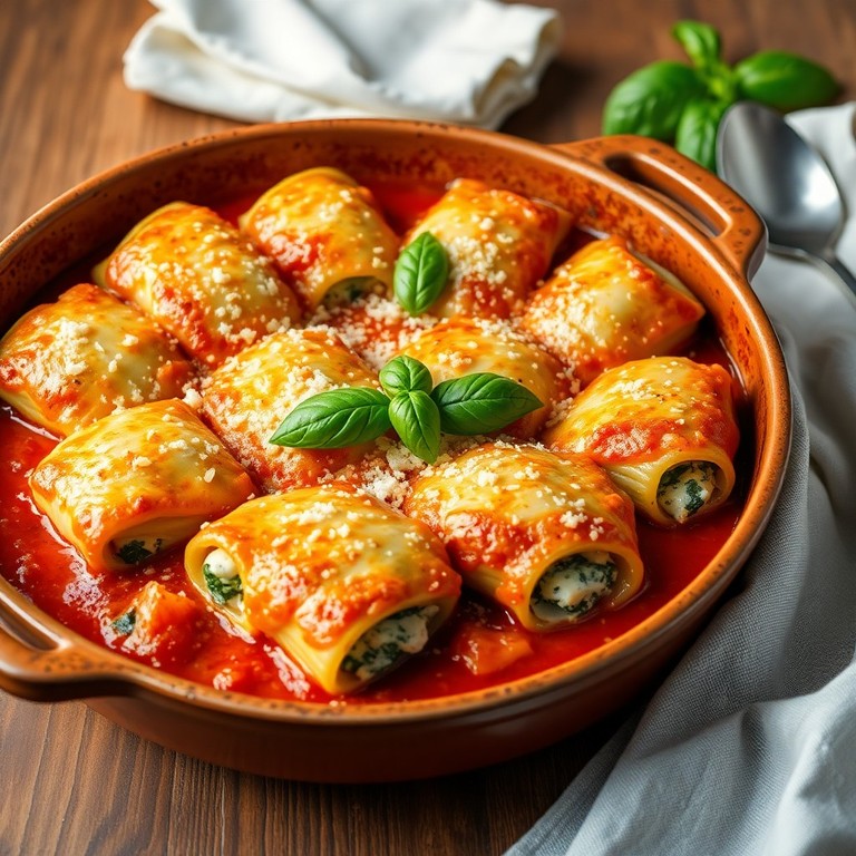 Spinach and Cheese Stuffed Pasta Roll-Ups - Mr. Cook