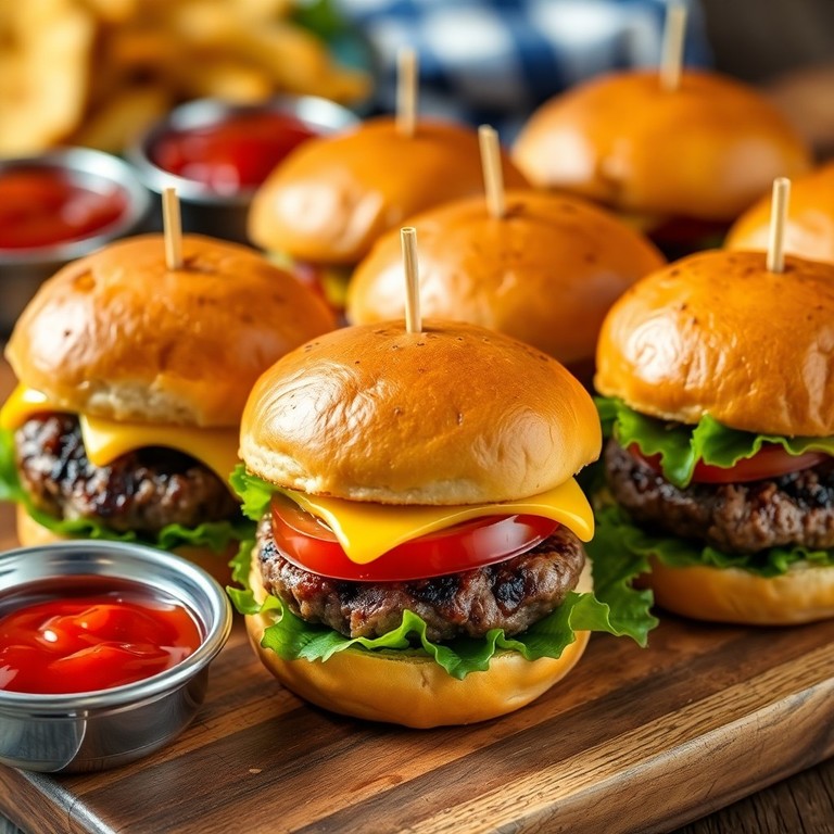 Mini Hamburguesas de Res con Queso Cheddar - Mr. Cook