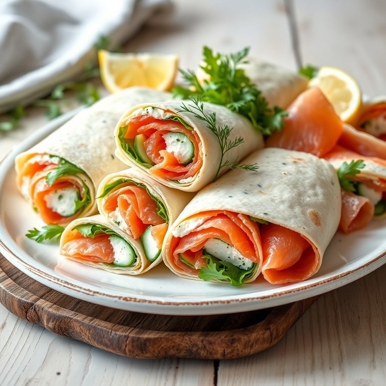 Smoked Salmon & Cream Cheese Wraps - Mr. Cook