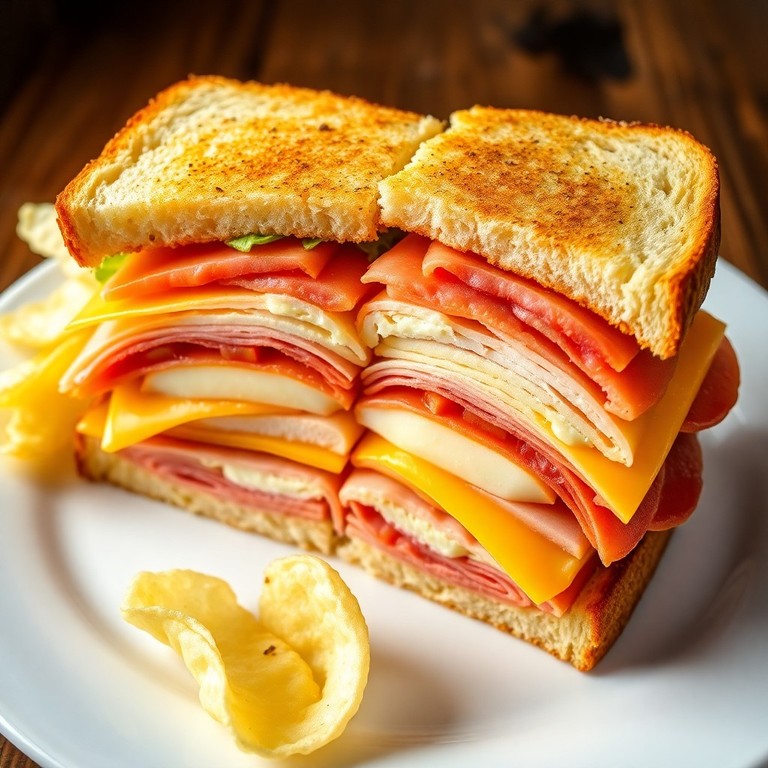 Classic Turkey and Cheese Club Sandwich - Mr. Cook