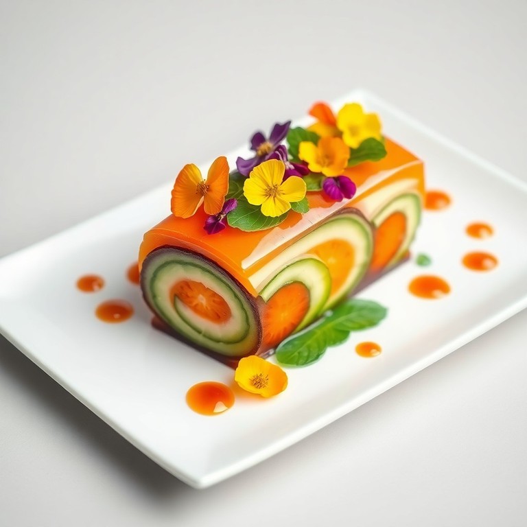 Terrina de Vegetales Multicolor con Gel Vegetal y Pétalos - Mr. Cook