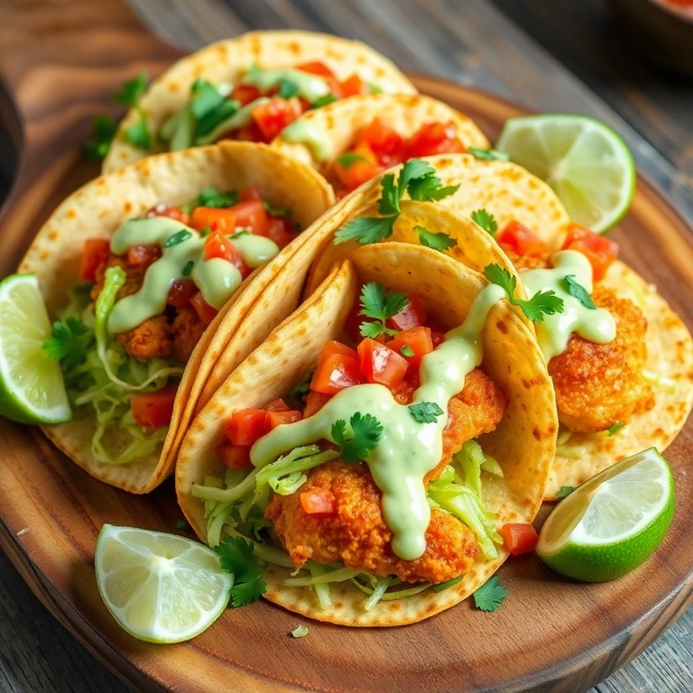 Crispy Baja Fish Tacos with Creamy Lime-Dill Sauce - Mr. Cook