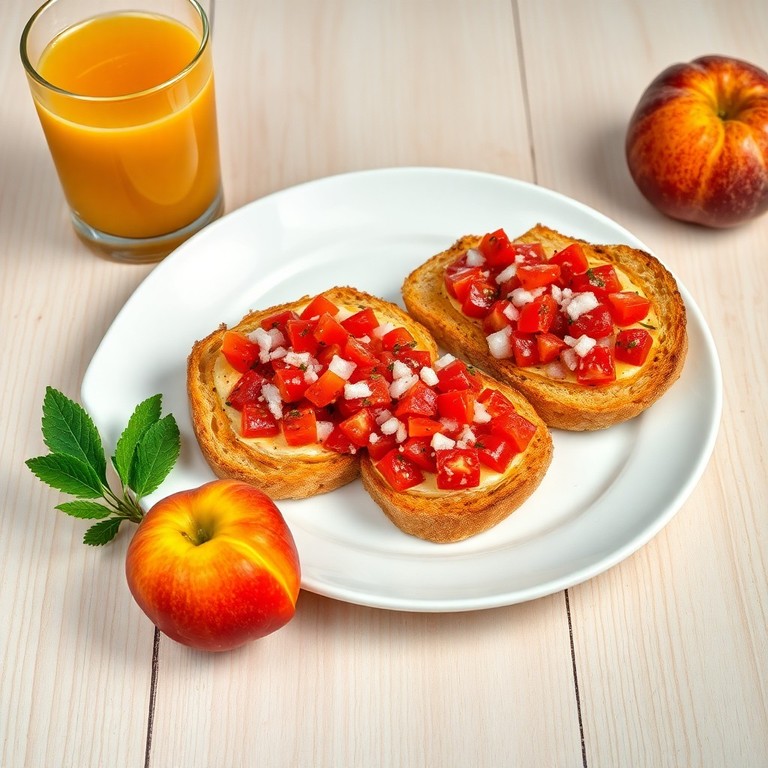Tostadas de Pan con Tomate, Cebolla y Aceite de Oliva - Mr. Cook