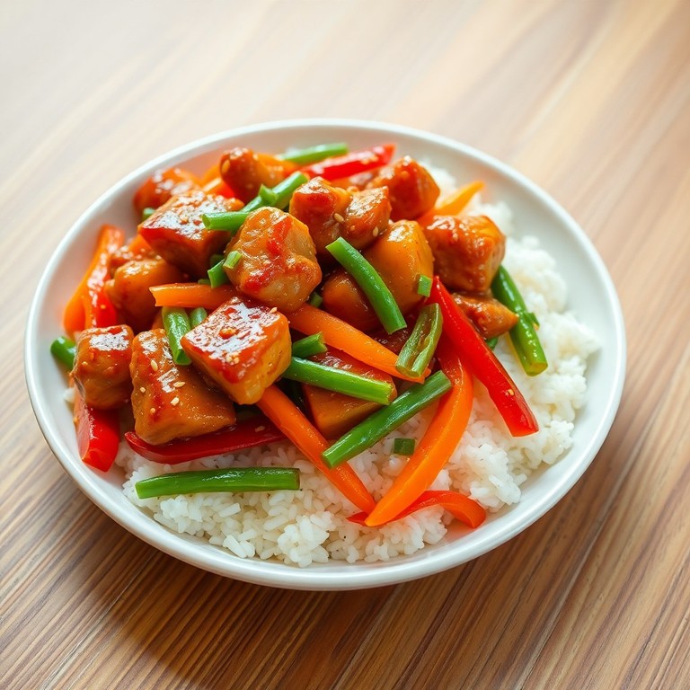 Stir-Fried Ginger Chicken with Basmati Rice - Mr. Cook