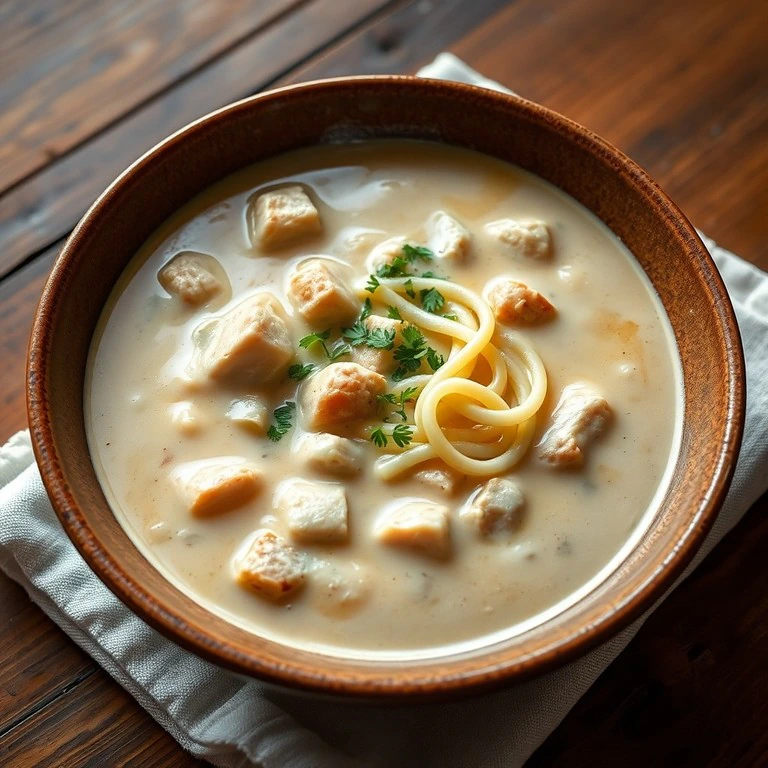 Sopa Cremosa de Cerdo y Tallarines - Mr. Cook