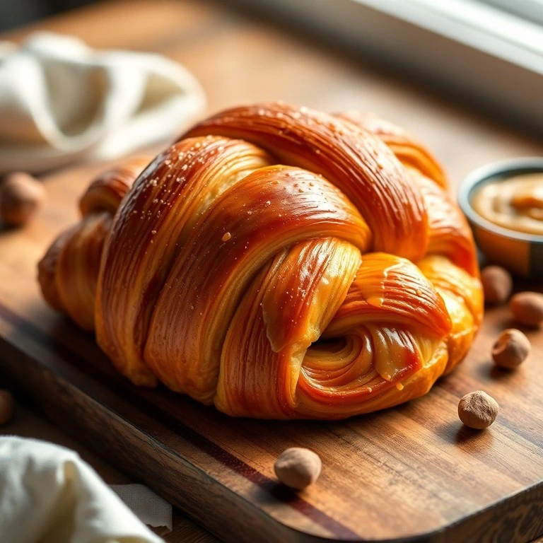 Hazelnut Butter Croissant Braid - Mr. Cook