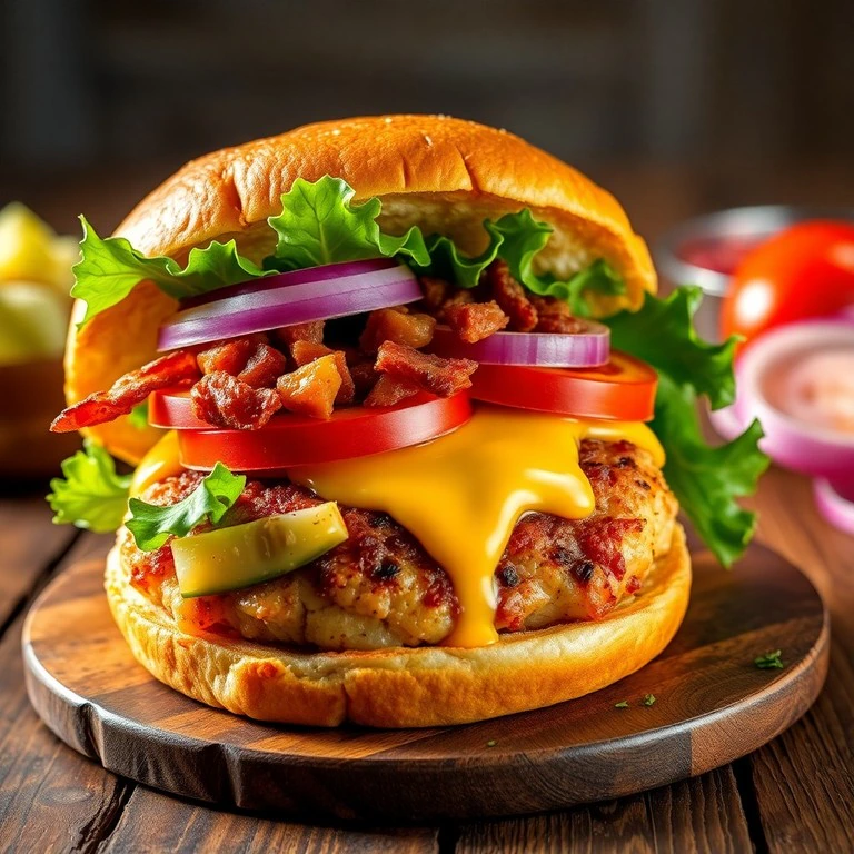 Cauliflower Steak Smash Burger with Bacon-Infused Flavor - Mr. Cook