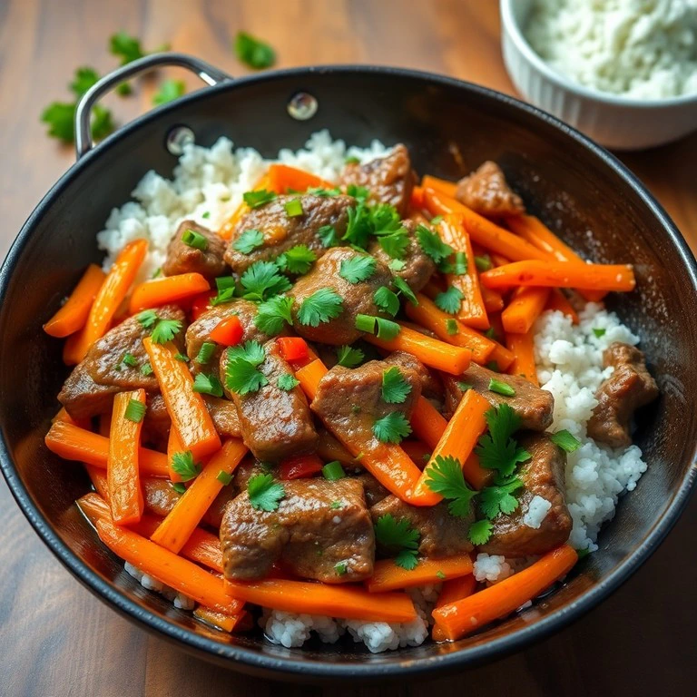 Salteado de Res y Vegetales con Toque de Cilantro - Mr. Cook