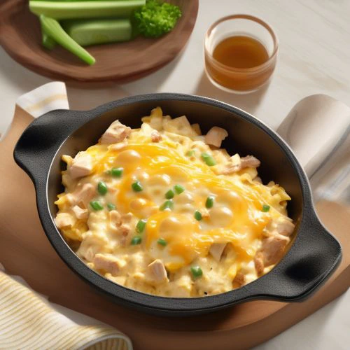 Cheesy Chicken Scramble - Mr. Cook