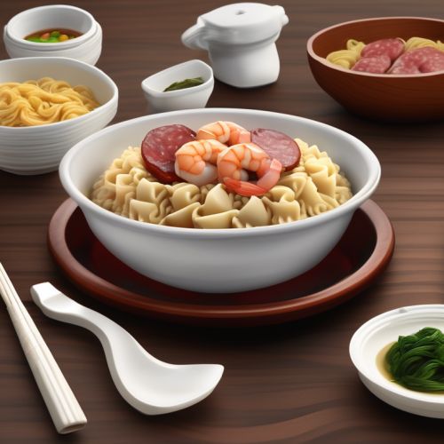 Teriyaki Rice with Salami and Shrimp Dumplings - Mr. Cook