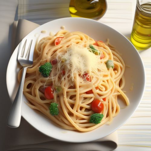 Creamy Spaghetti with Cheese and Vegetables - Mr. Cook
