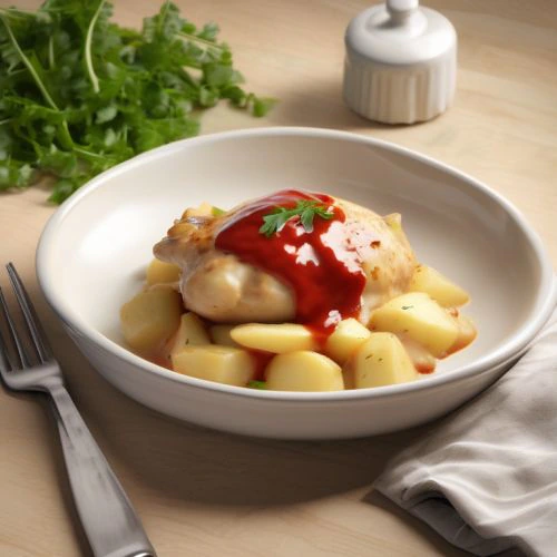 Potato Chicken with Milk and Ketchup - Mr. Cook