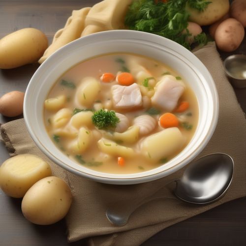 Potato Macaroni Fish Soup - Mr. Cook