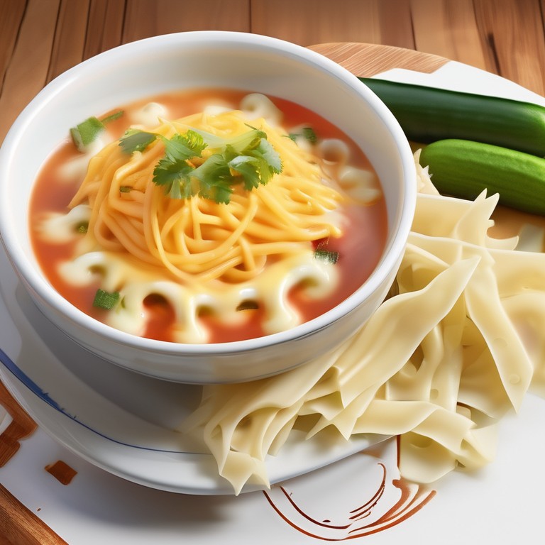 Chevapchichi with Cheese, Pasta, Cream, Chili, and Cucumber - Mr. Cook