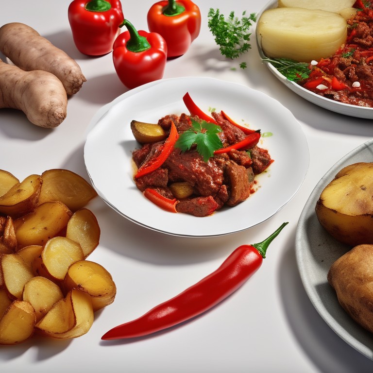 Spicy Meat with Potatoes and Red Bell Pepper - Mr. Cook