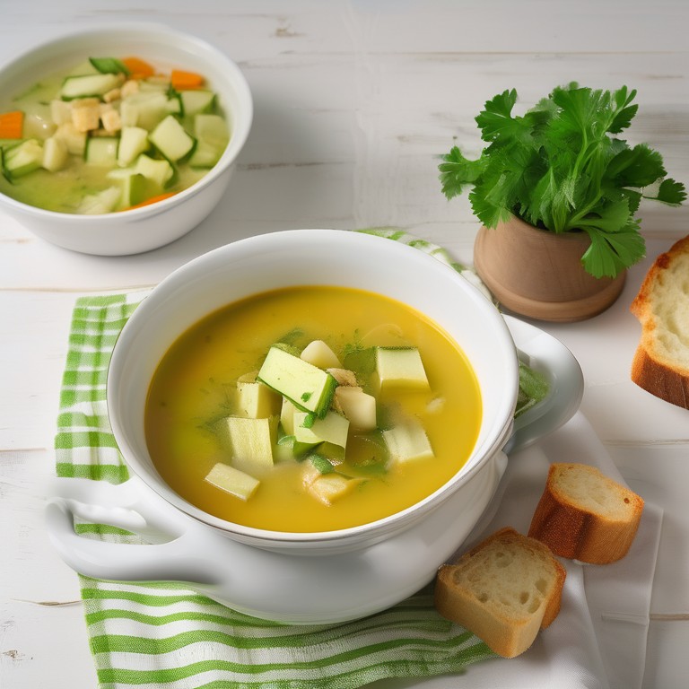 Creamy Zucchini Carrot Onion Cabbage Soup - Mr. Cook