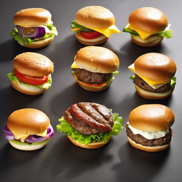 Mini Burgers with the Works - Mr. Cook