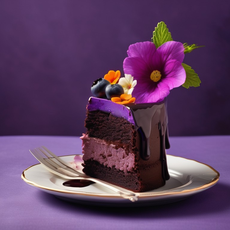 Purple Fudge Cake - Mr. Cook