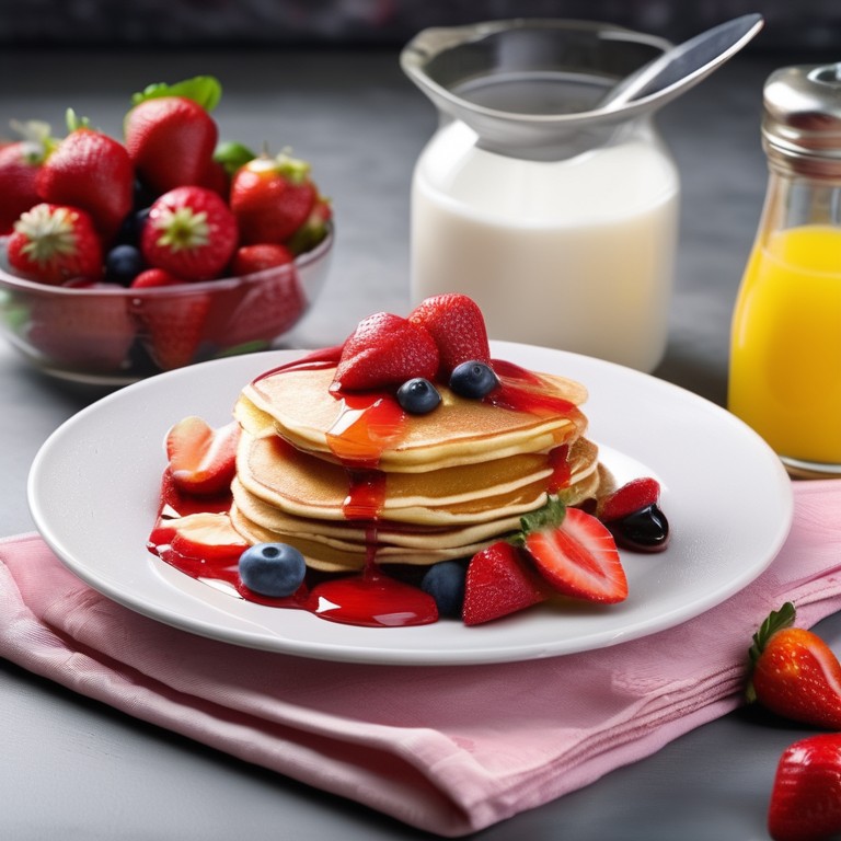 Strawberry Pancakes with Mixed-Fruits Topping - Mr. Cook